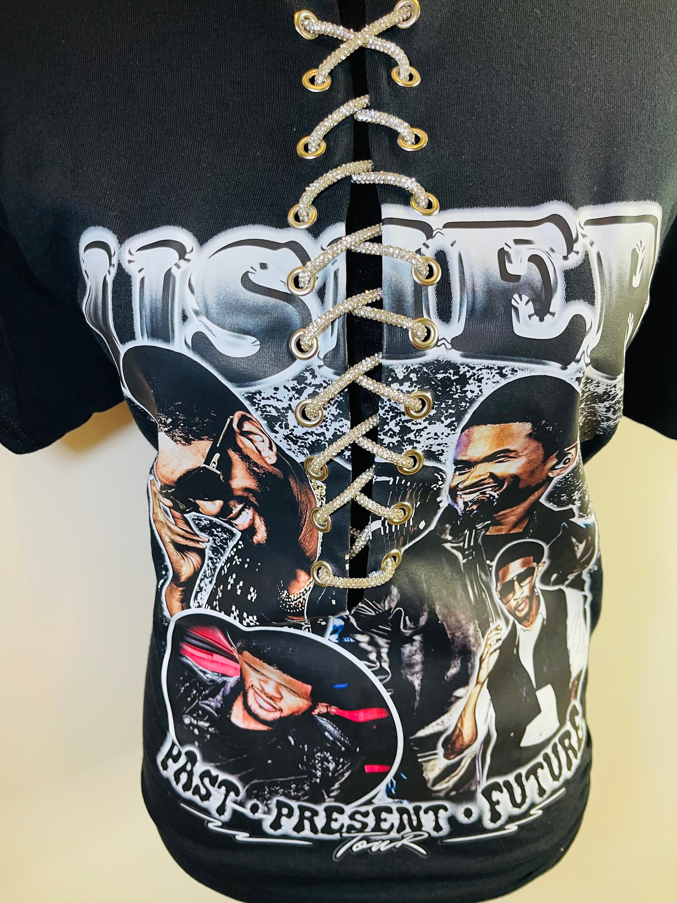 Customized Lace up Limited Rapper Usher Shirt, Vintage Usher 90s Shirt ...