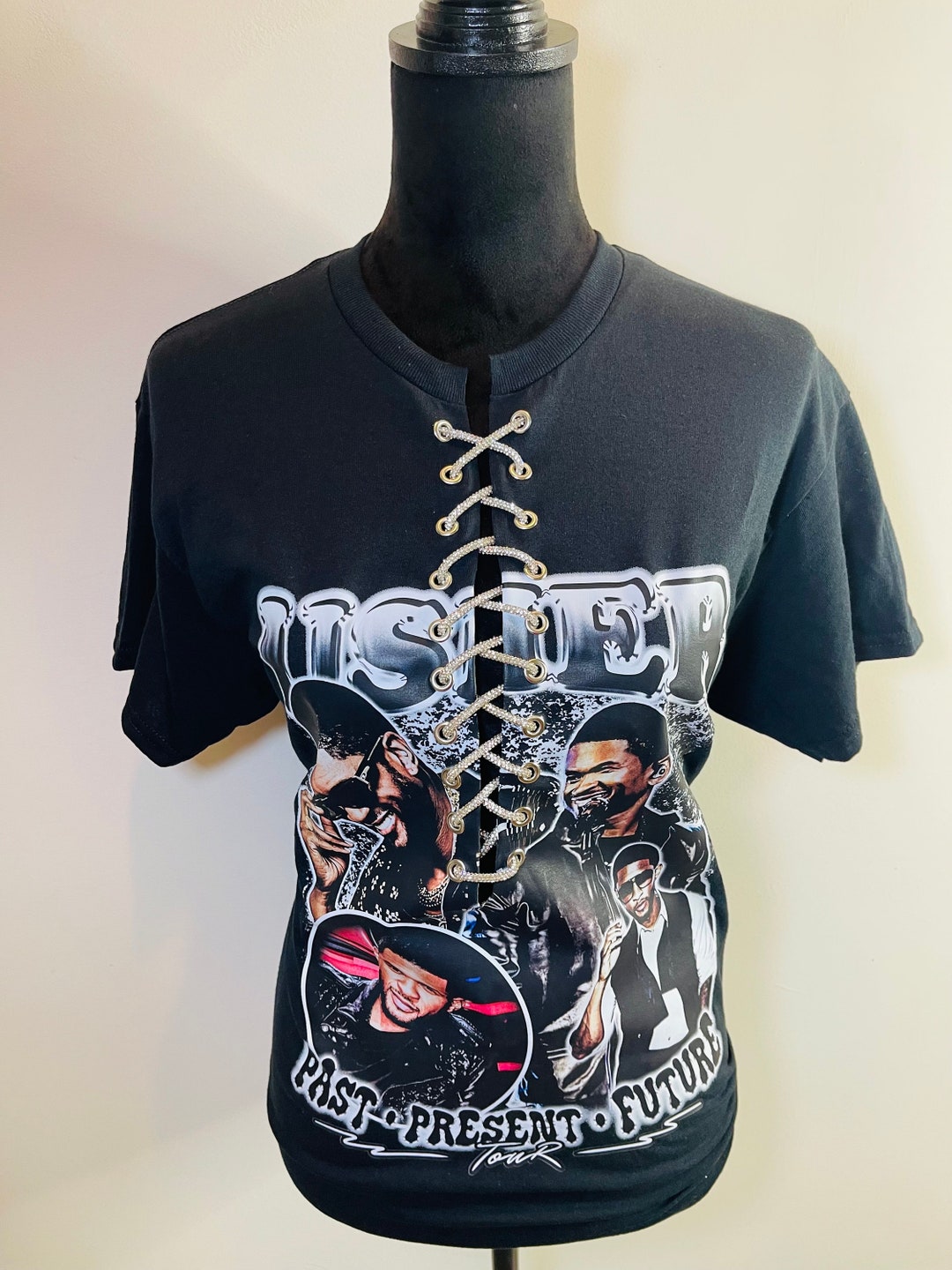 Customized Lace up Limited Rapper Usher Shirt, Vintage Usher 90s Shirt ...