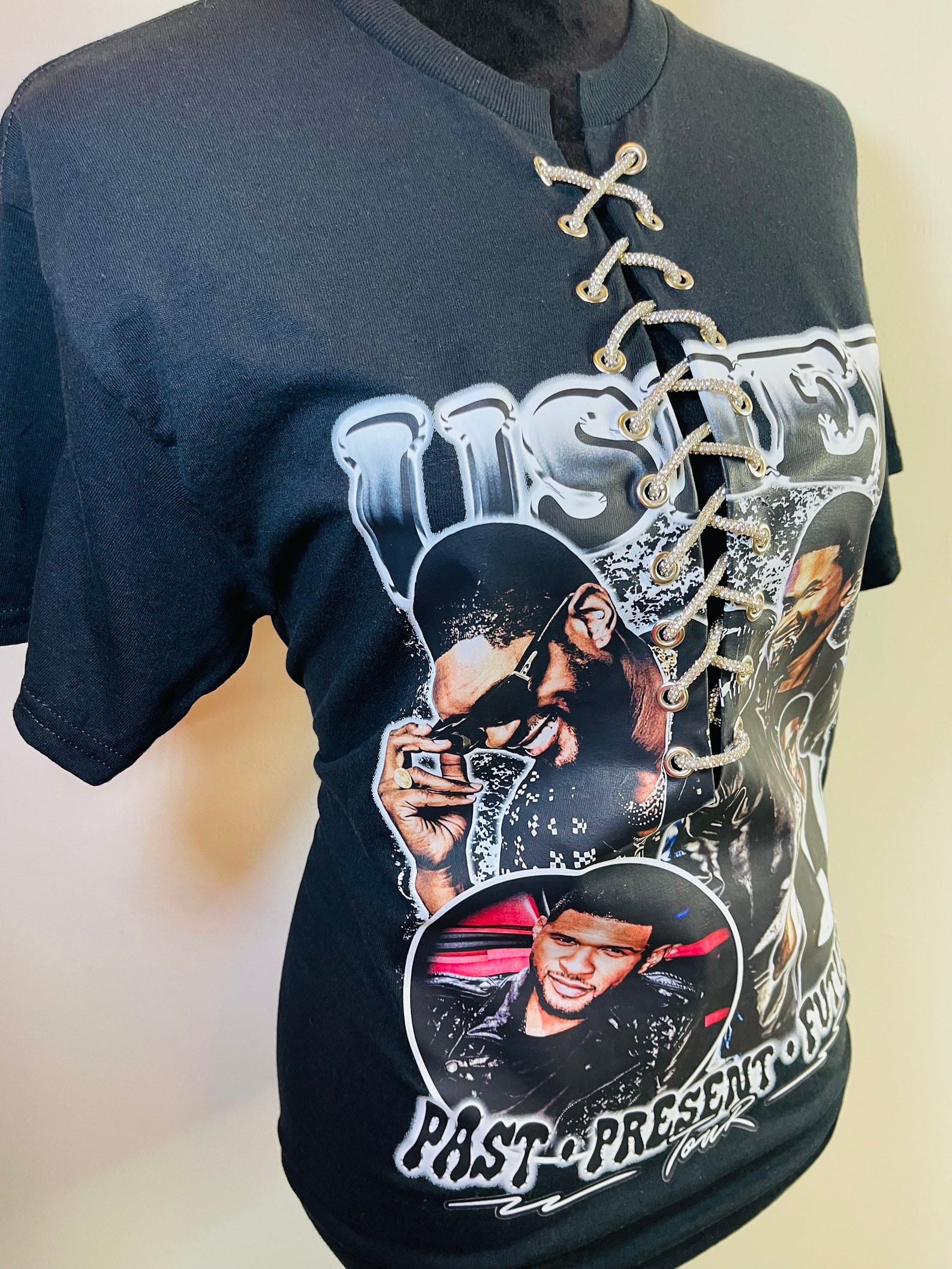 Vintage Usher Graphic Tee, Lace-up Rapper Shirt - Etsy