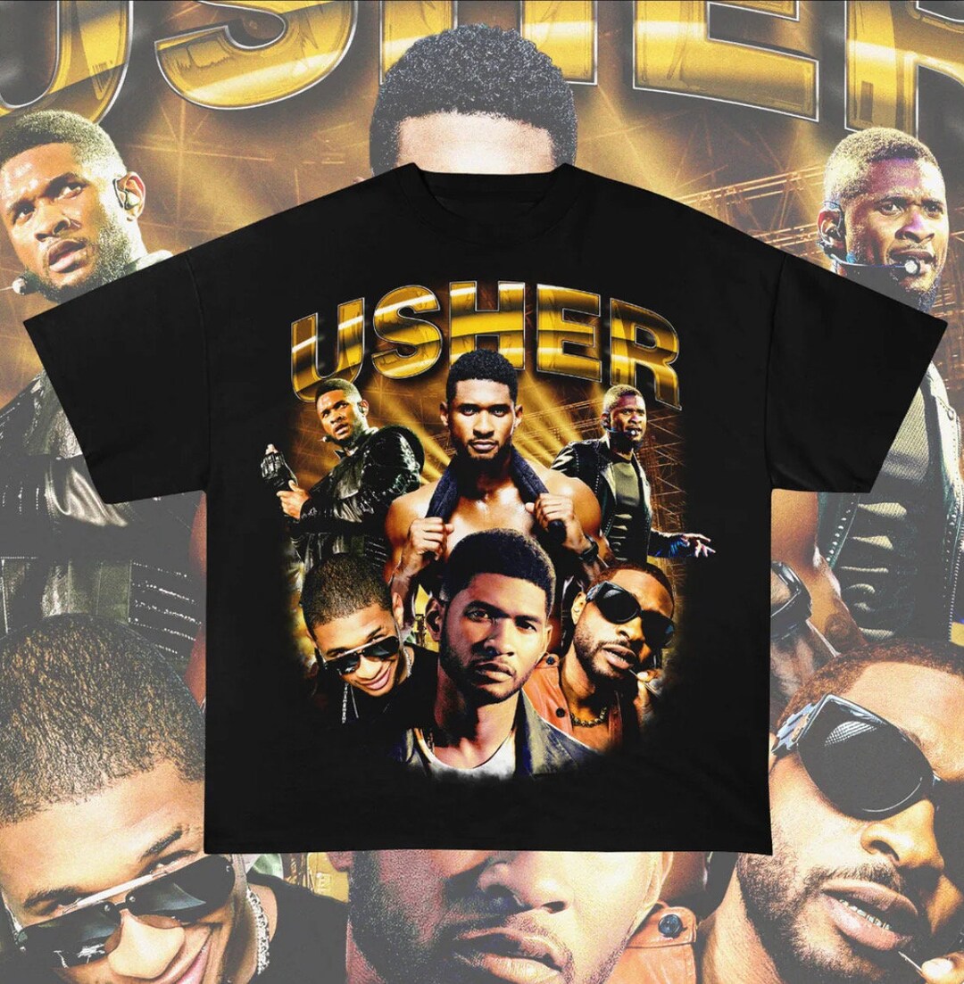 Customized Lace up Limited Rapper Usher Shirt, Vintage Usher 90s Shirt ...