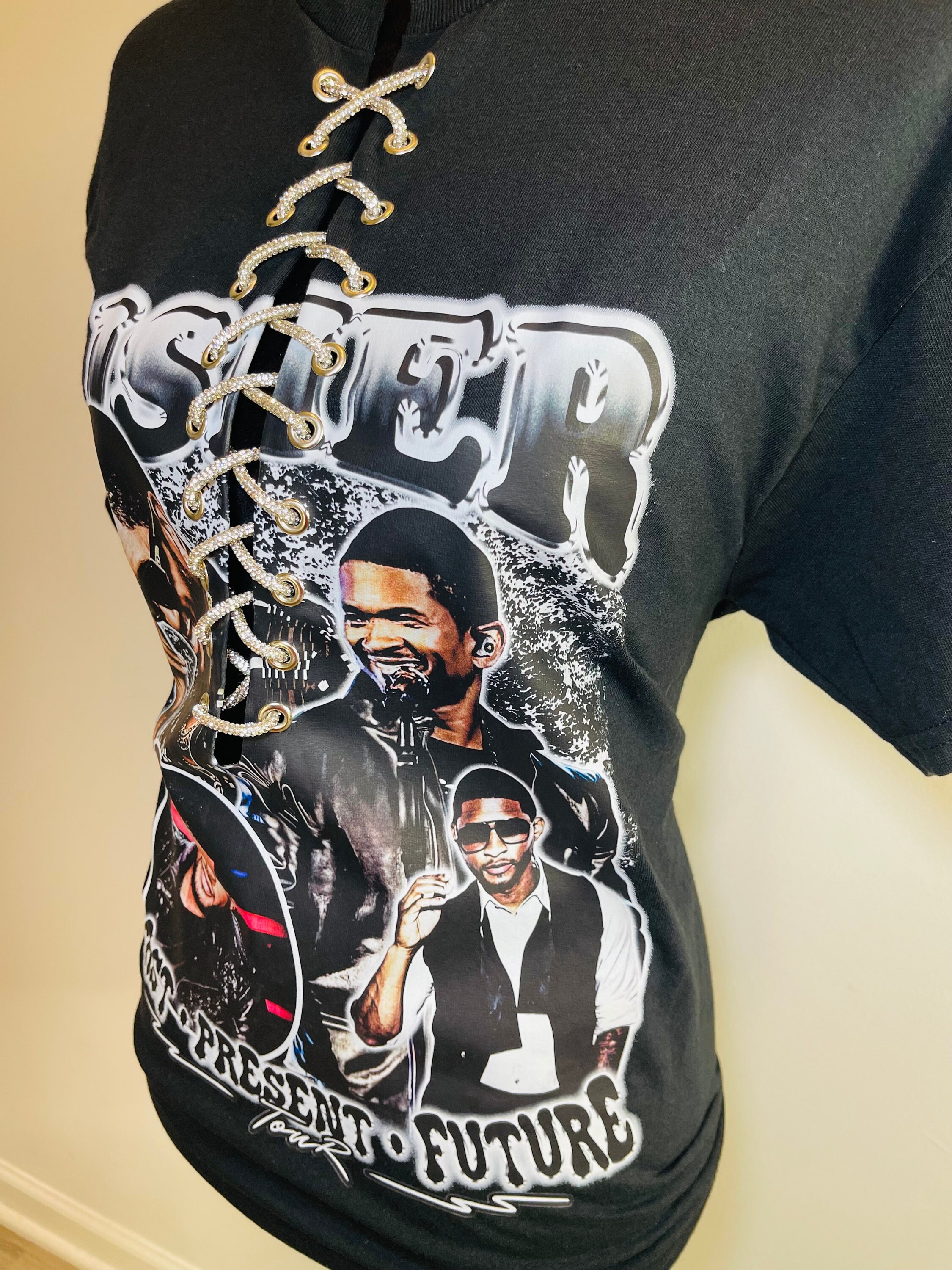 Vintage Usher Graphic Tee, Lace-up Rapper Shirt - Etsy