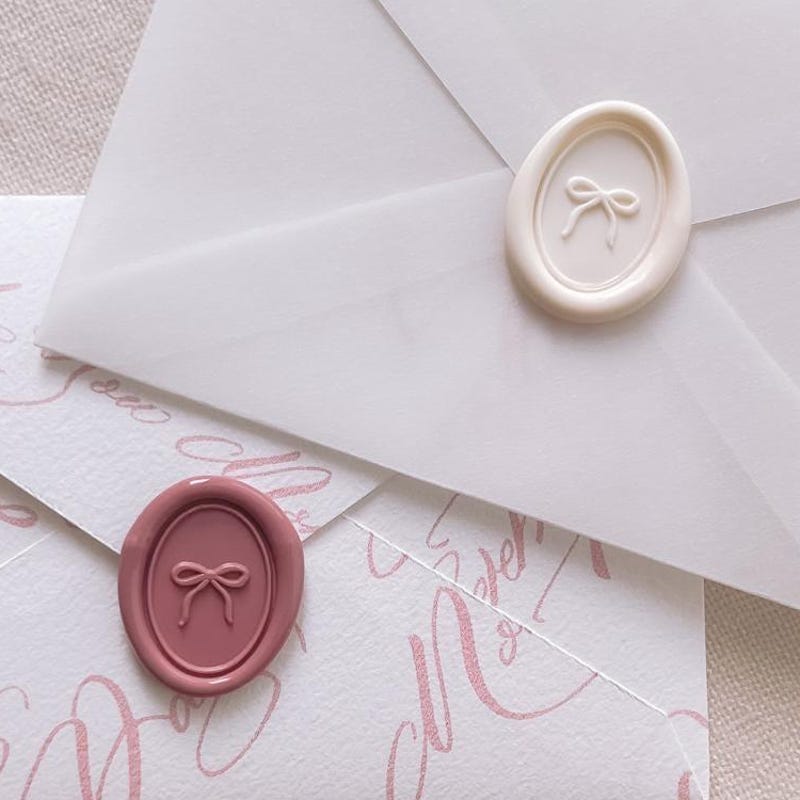Wax Seal Bow Stickers - Etsy