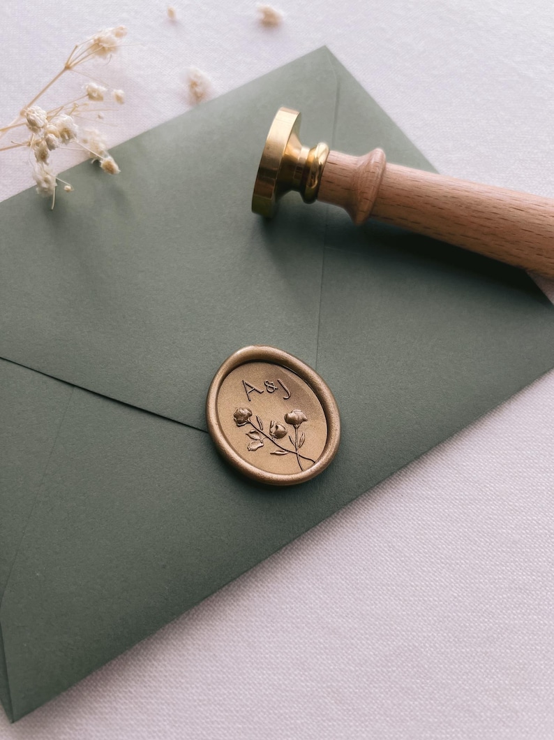 Personalized Wax Seal Stickers: Self-adhesive Custom Initials Envelope ...