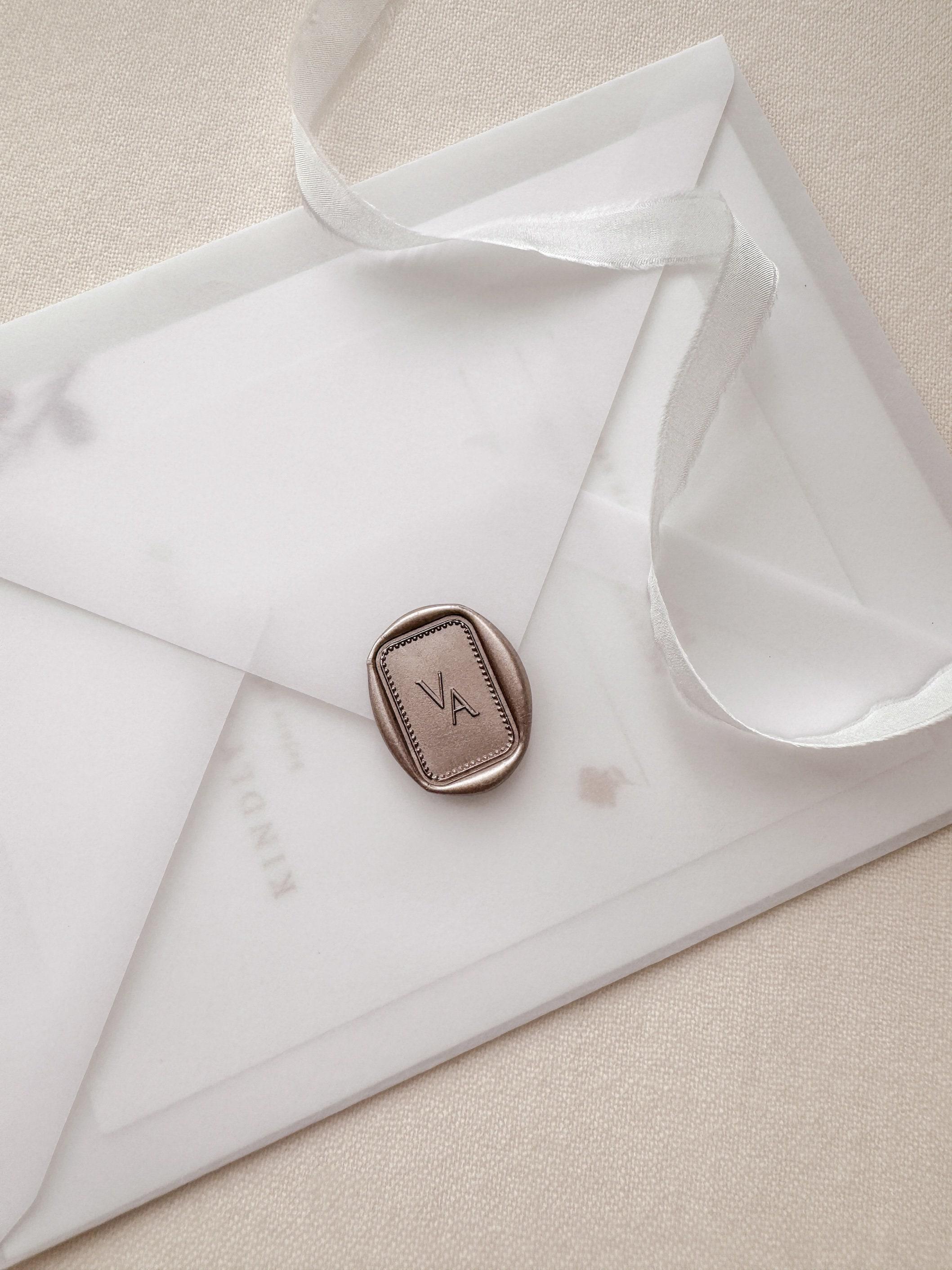 Custom Monogram Rectangular Wax Seal Stamp: Personalized Initials ...
