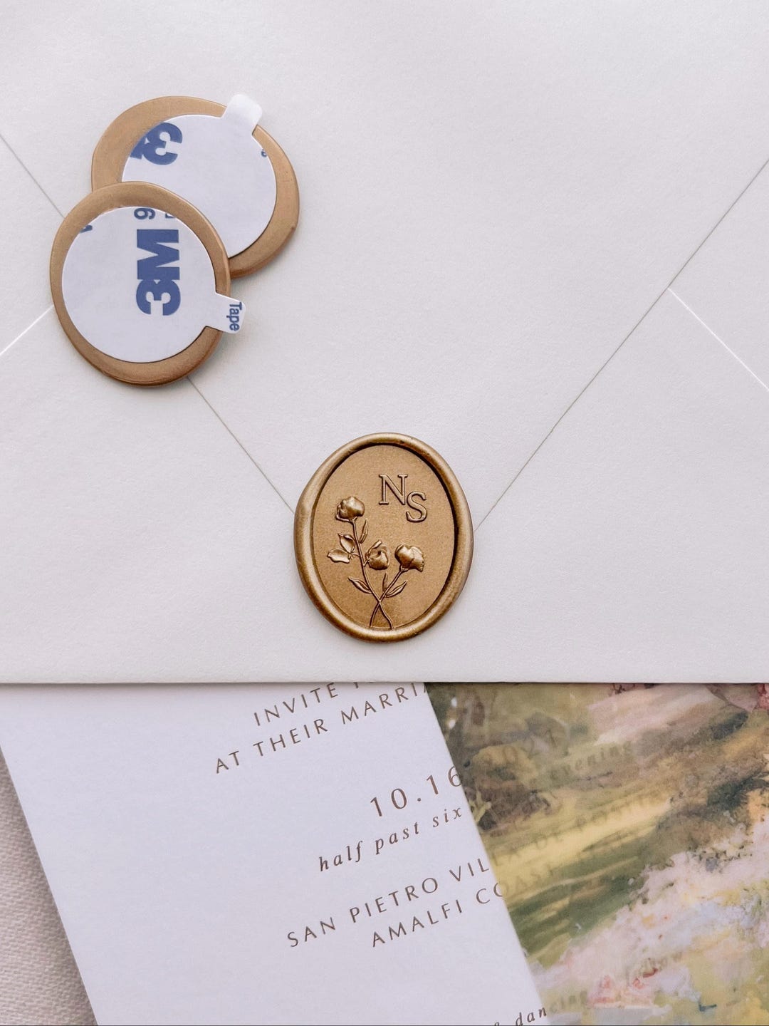 Personalized Wax Seal Stickers: Self-adhesive Custom Initials Envelope ...