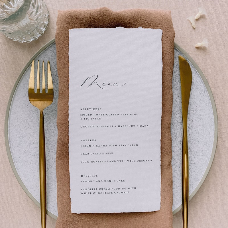 Wedding Menu - Etsy UK