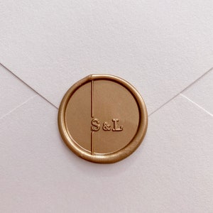 Modern Monogram Wax Seal Stamp, Wedding Invitation Wax Stamp, Custom ...