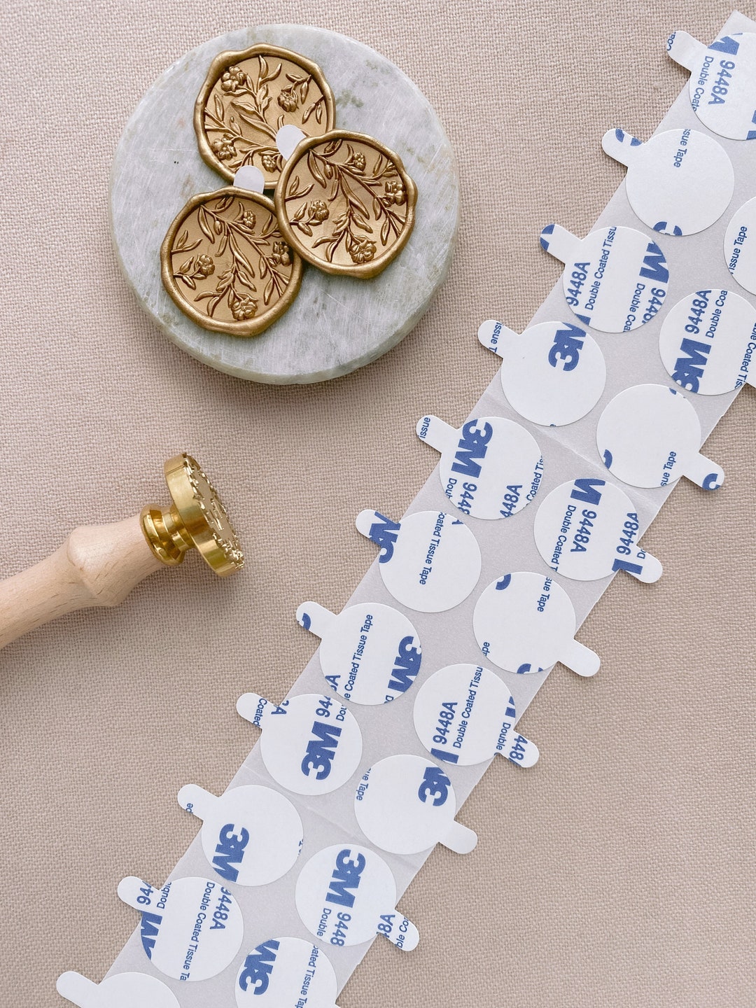 1-inch Self Adhesive Backing Stickers, 3M Wax Seal Backings pack of 24 ...