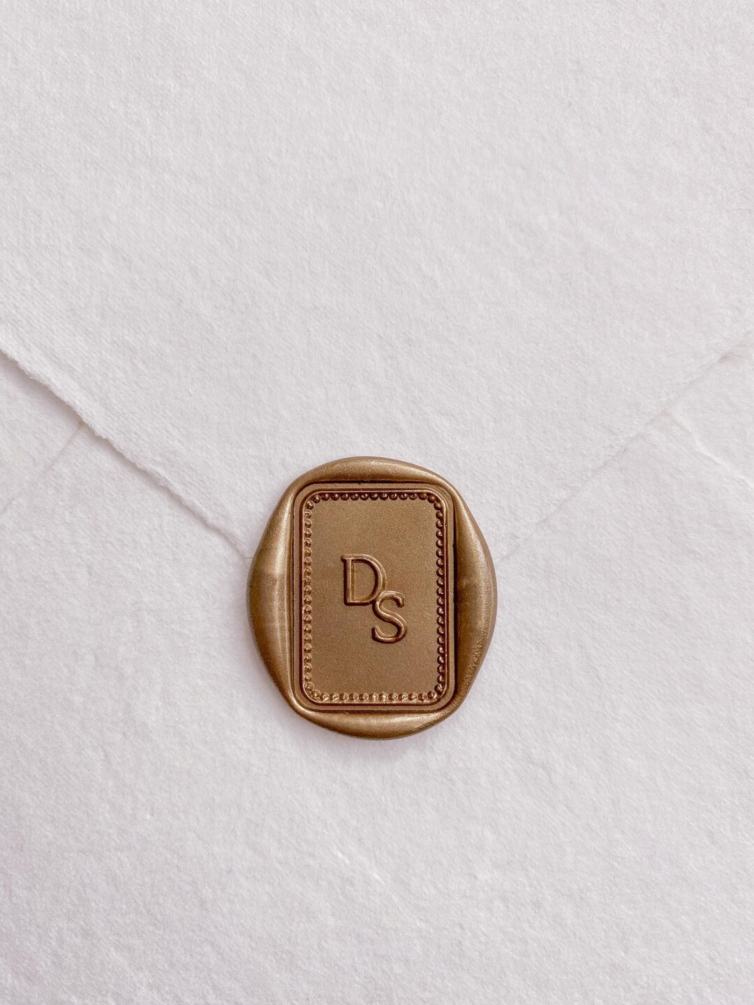 Custom Monogram Rectangular Wax Seal Stamp: Personalized Initials ...