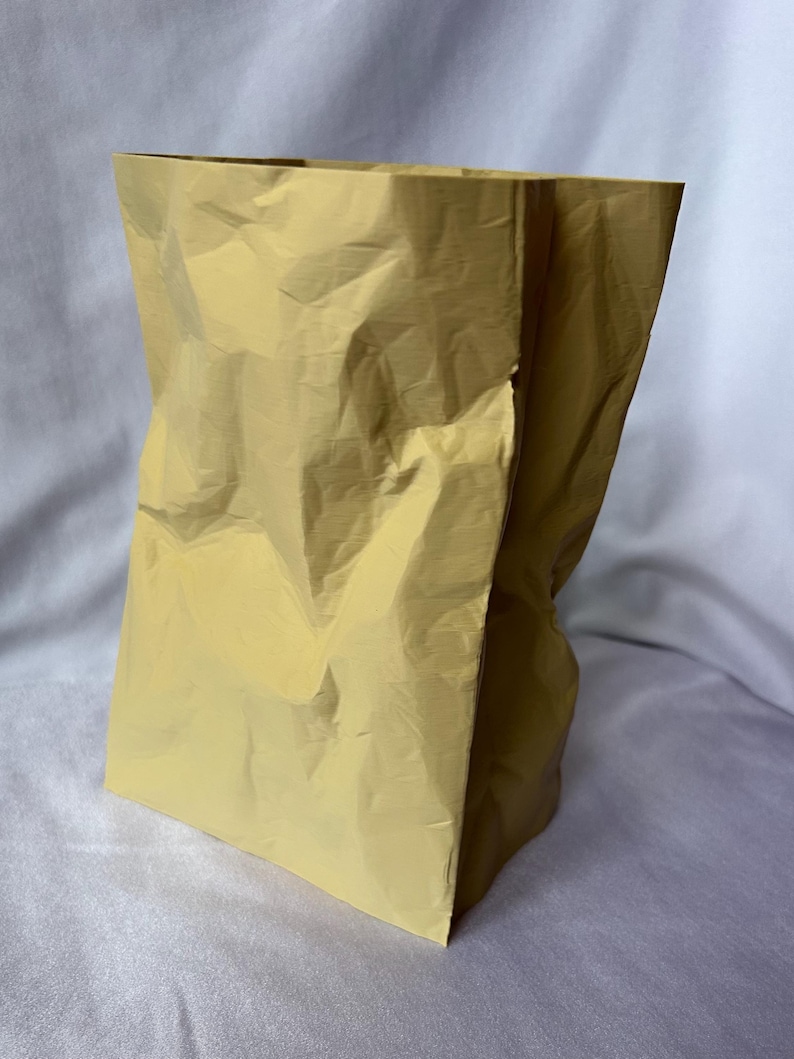 3D Printed Paper Bag Vase With Filler - Etsy