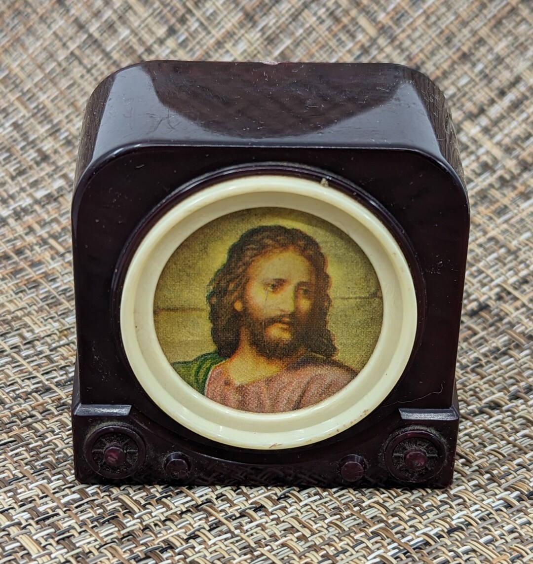 Vintage Kitsch Plastic Jesus TV Bank - Etsy