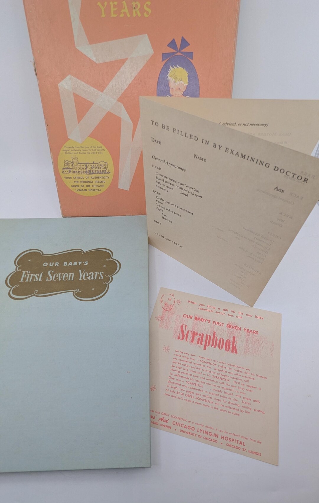 1958 Edition "our Baby's First Seven Years" Unused Baby Record Book - Etsy