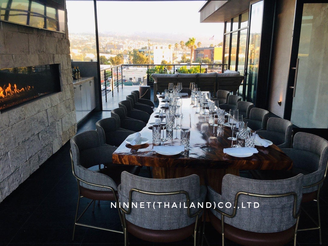 Live Edge Dining Table Reclaimed Single Slab Conference - Etsy