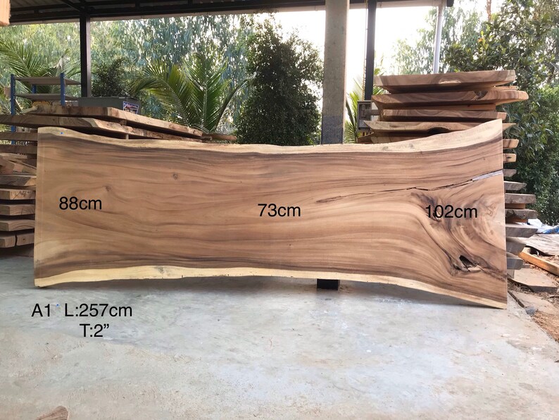 Live Edge Dining Table Reclaimed Single Slab Conference Etsy Uk