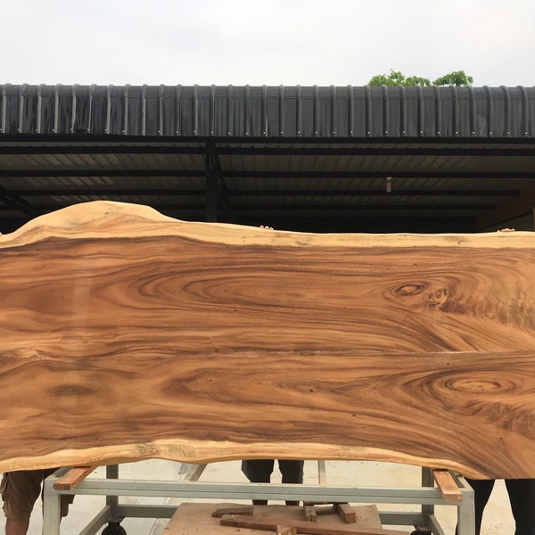 Live Edge Dining Table Reclaimed Single Slab , Conference Table Reclaimed Acacia Wood Solid Slab ...