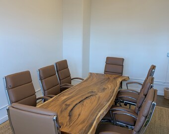 Live Edge Dining Table Reclaimed Single Slab Conference | Etsy