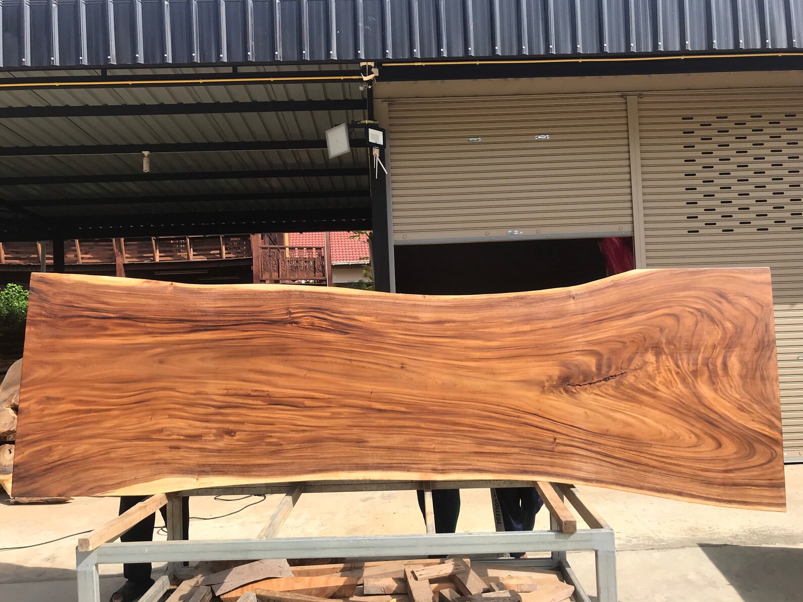 Live Edge Dining Table Reclaimed Single Slab 140'' , Conference Table Reclaimed Acacia Wood ...