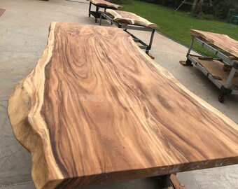 Live Edge Dining Table Reclaimed Single Slab Conference | Etsy