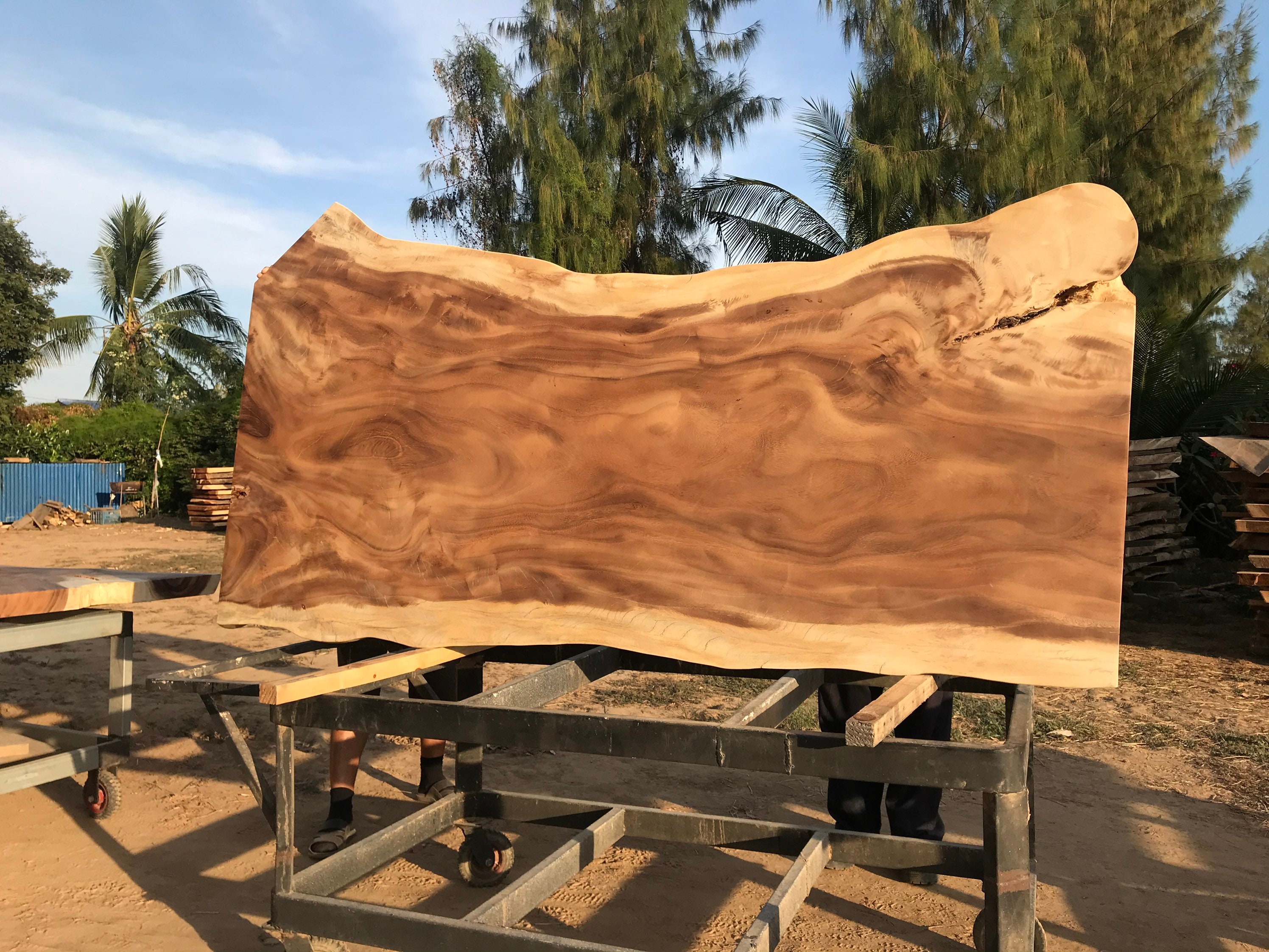 Live Edge Dining Table Reclaimed Single Slab Conference Etsy