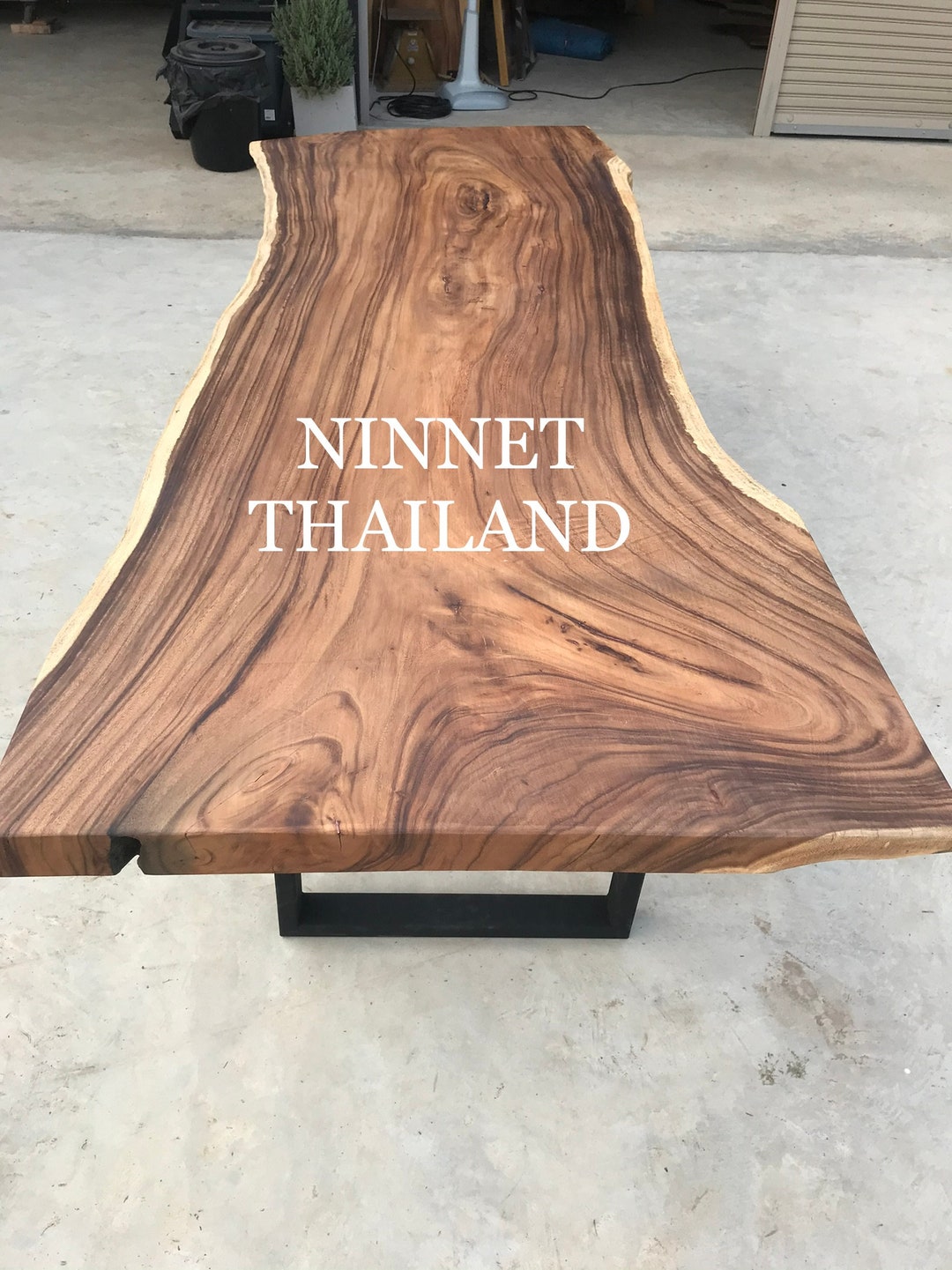 Live Edge Dining Table Reclaimed Single Slab Conference Etsy