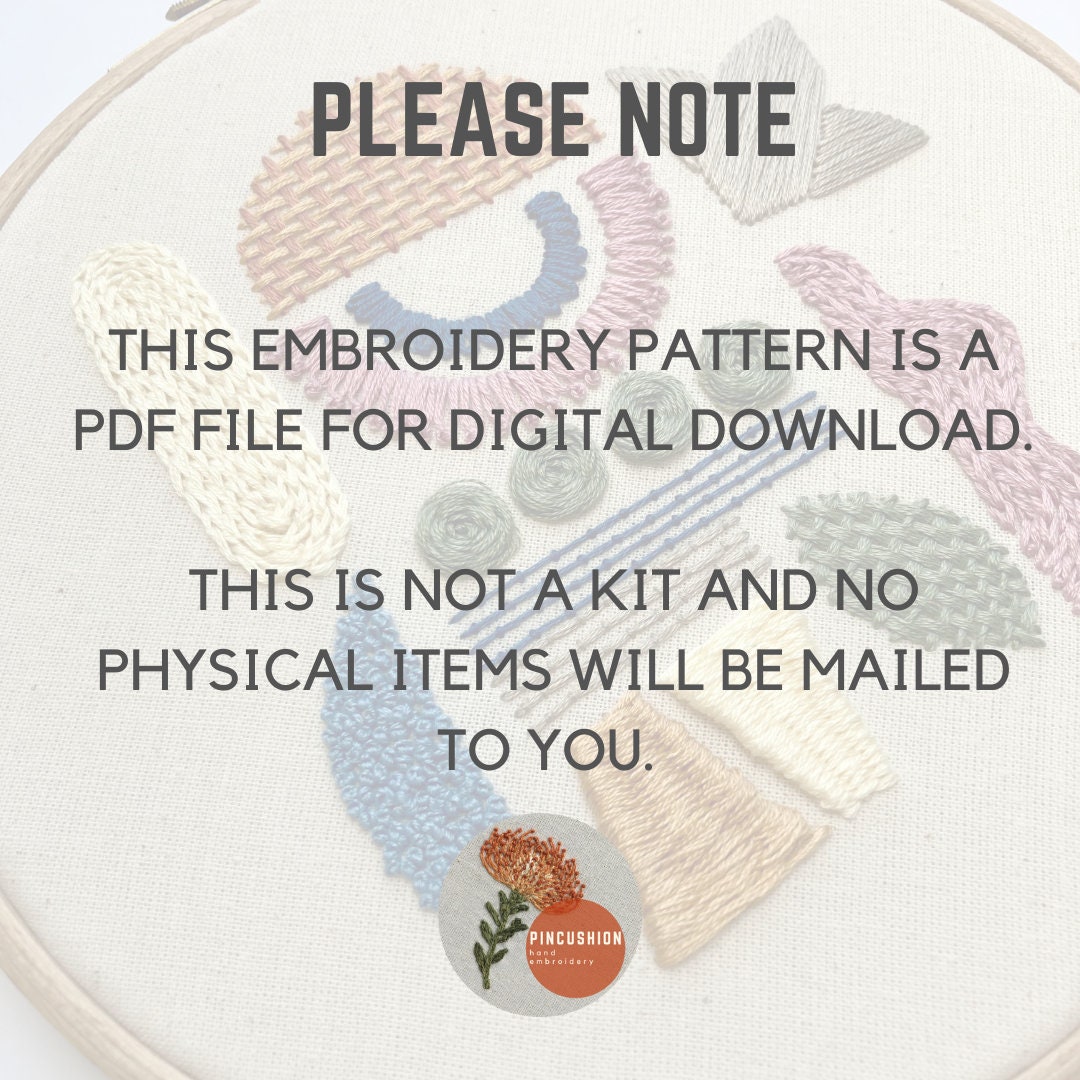 Abstract Stitch Sampler Pattern | Digital Pdf Pattern | Beginner ...