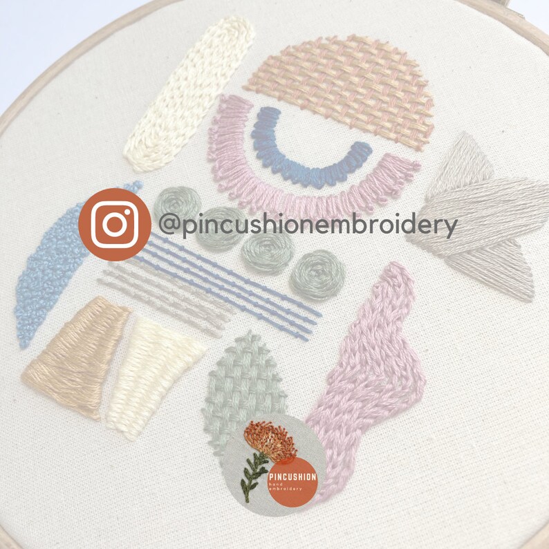 Abstract Stitch Sampler Pattern | Digital Pdf Pattern | Beginner ...
