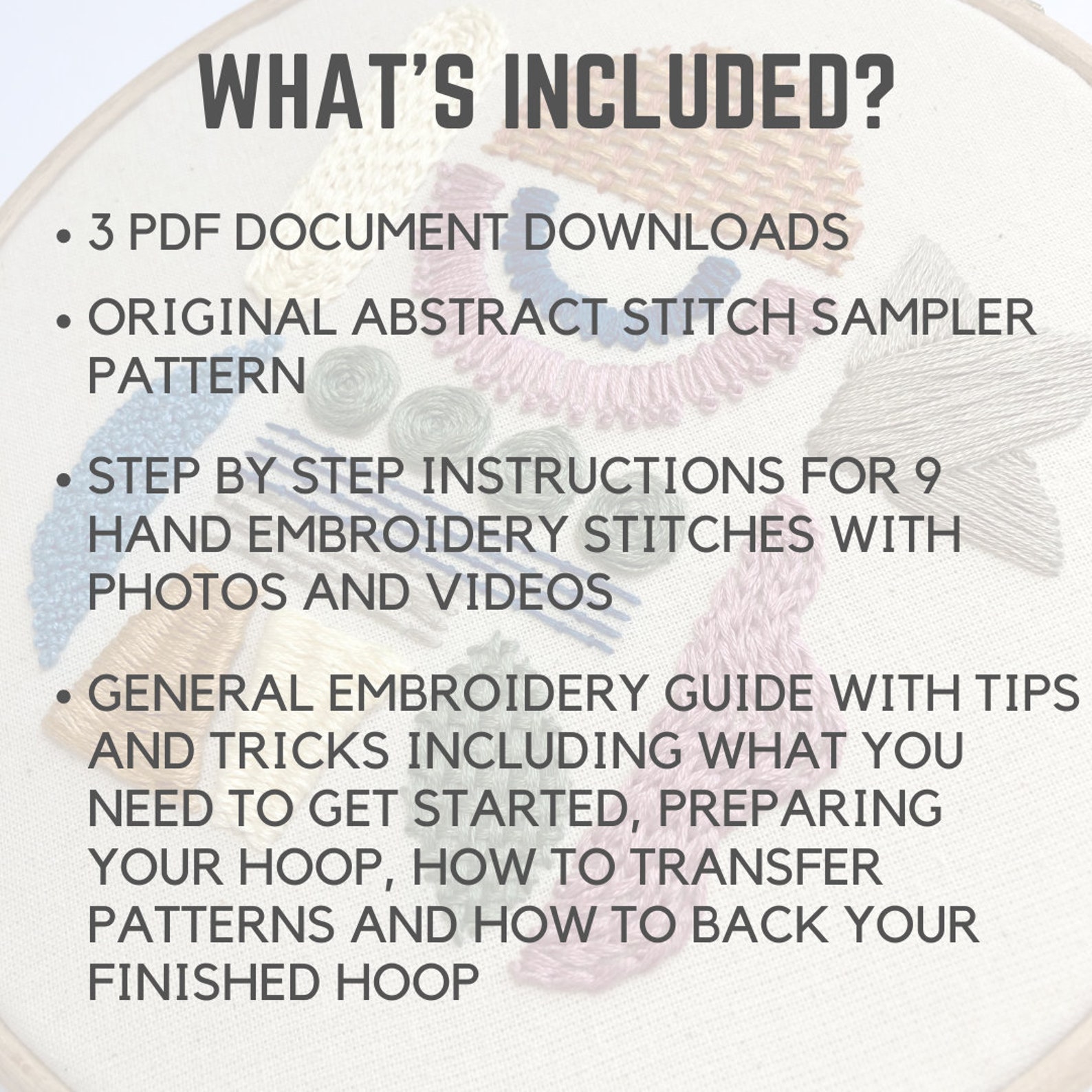 Abstract Stitch Sampler Pattern | Digital Pdf Pattern | Beginner ...