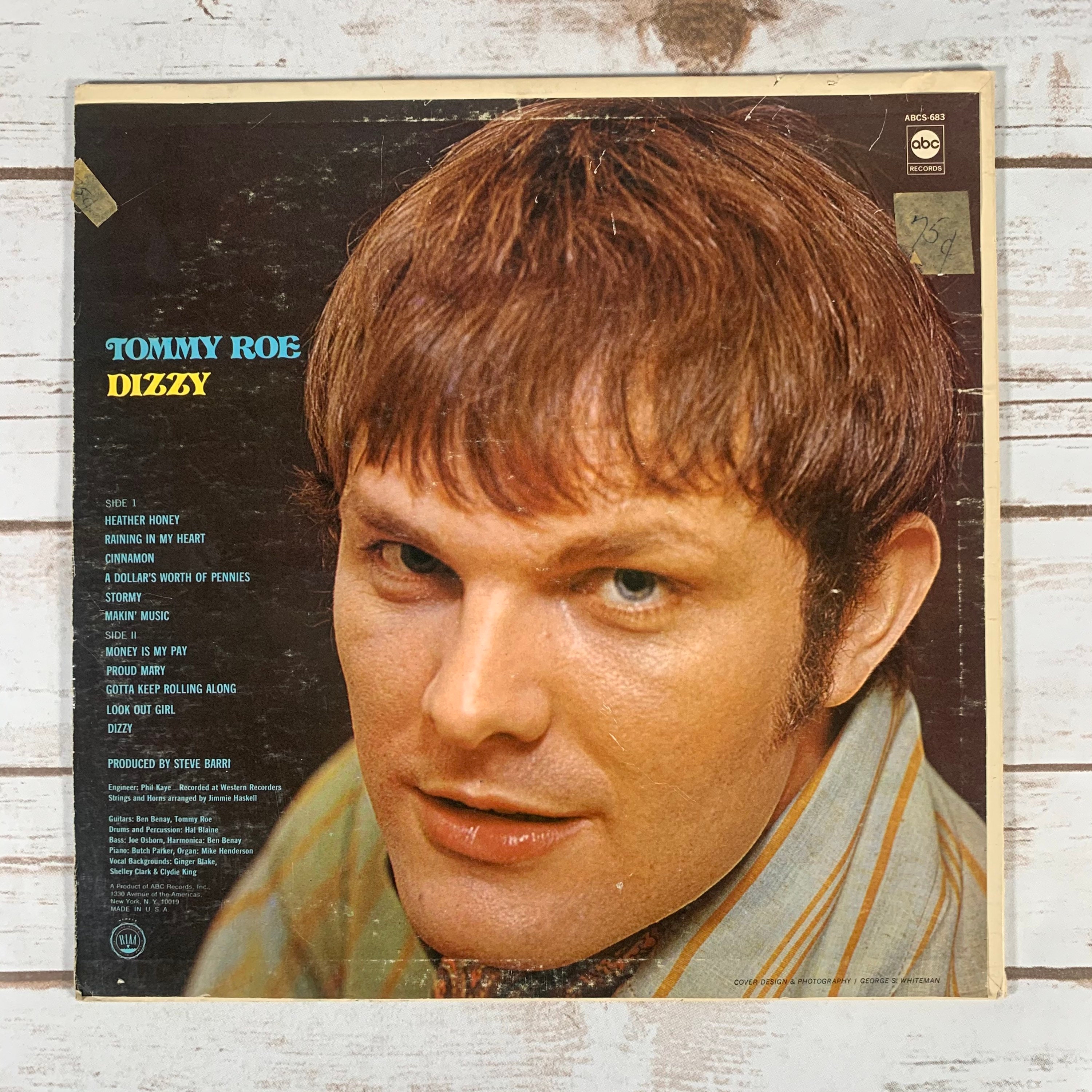 Tommy Roe Dizzy 1969 vintage vinyl record LP ABCS-683 | Etsy