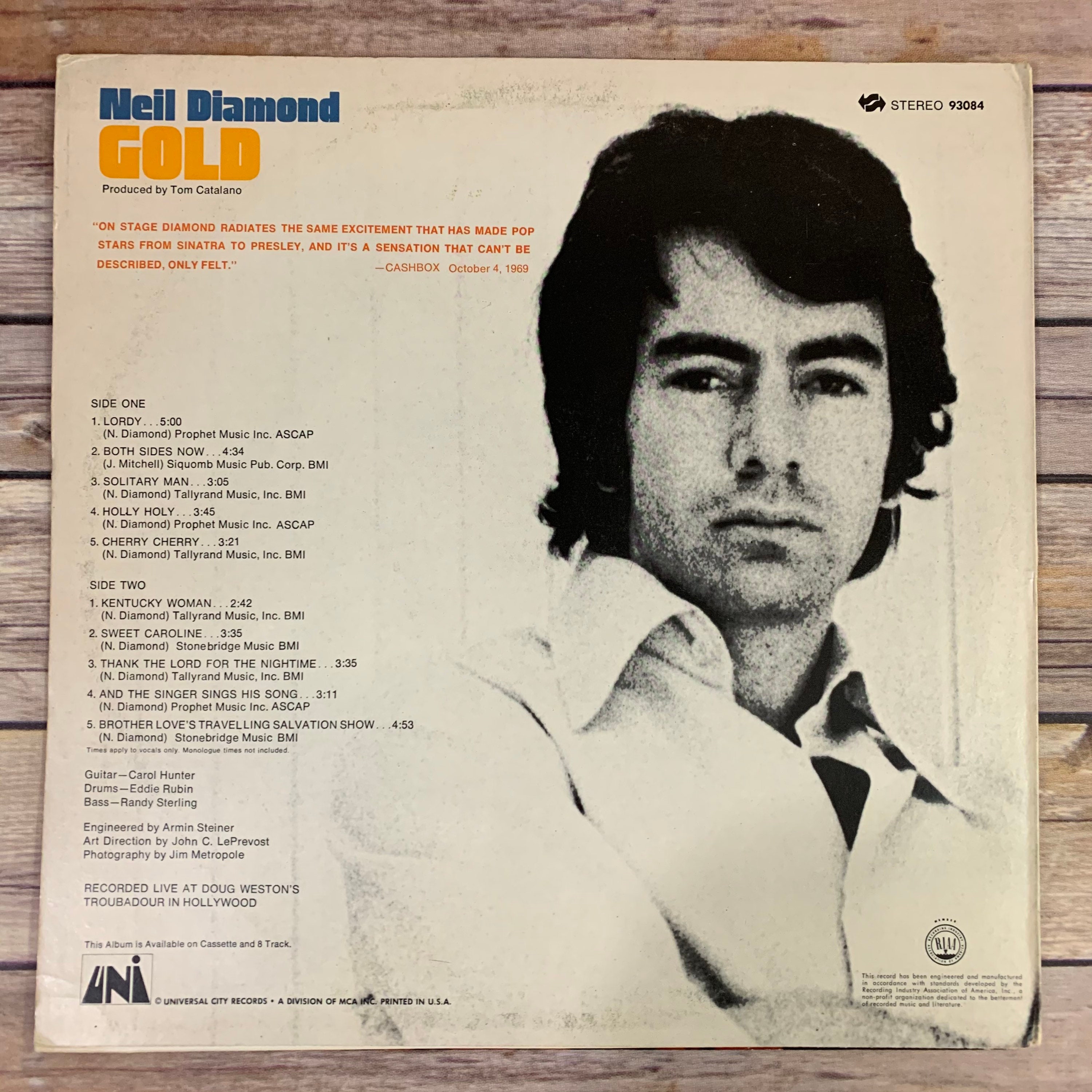 Neil Diamond Gold 1971 vintage vinyl record LP 93084 | Etsy