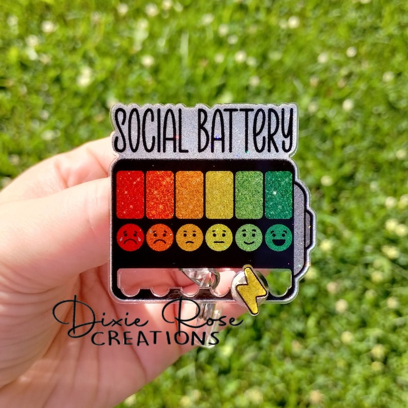 Social Battery Pin - Etsy