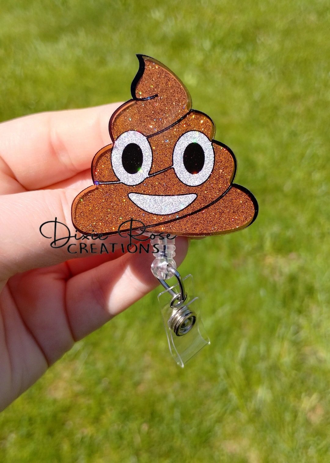 Poop Emoji Interchangeable Retractable Badge Reel - Etsy