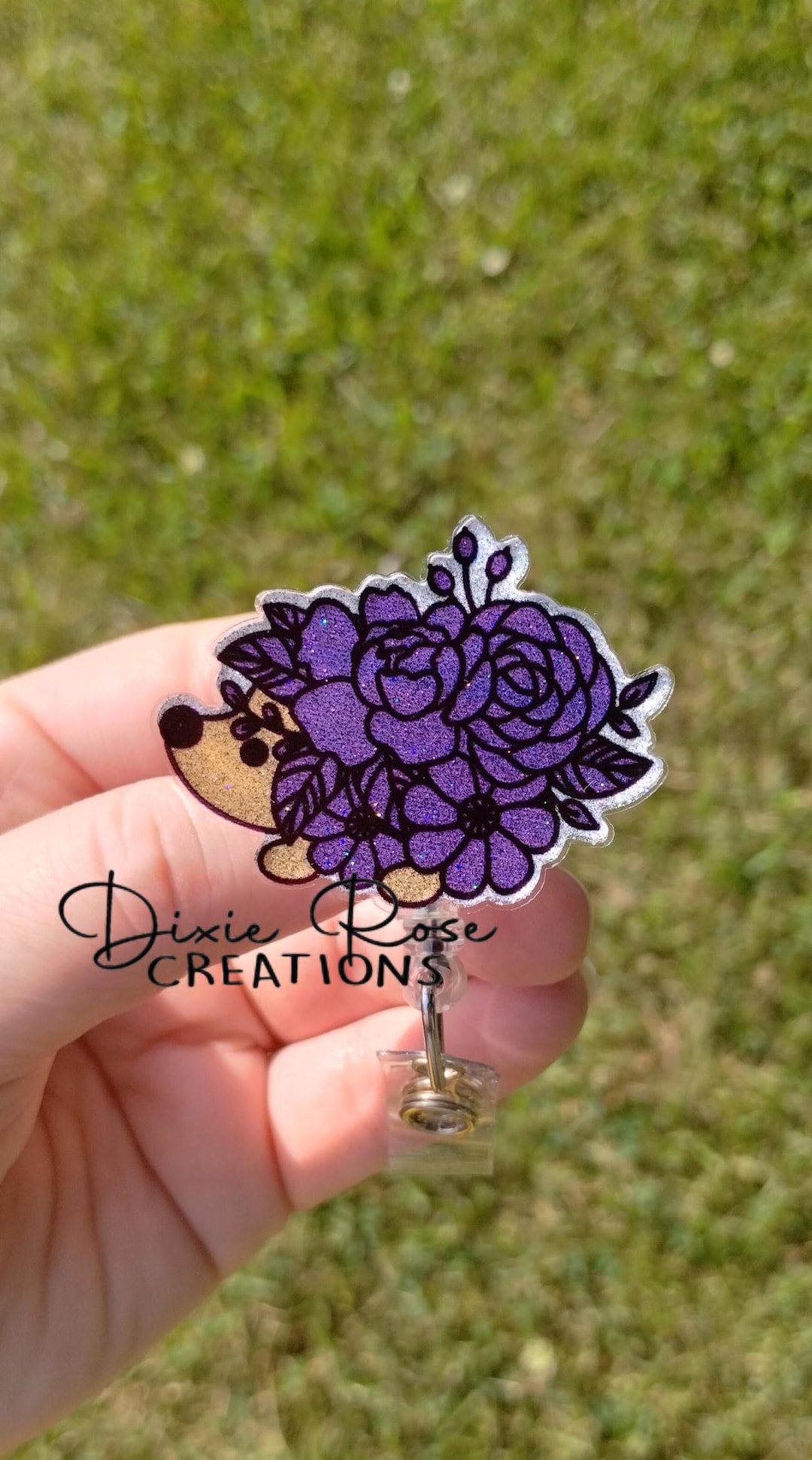 Floral Hedgehog Interchangeable Retractable Badge Reel - Etsy