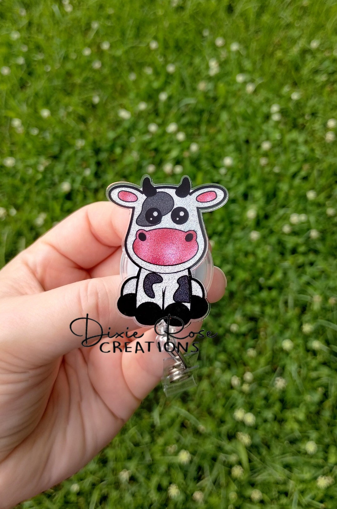 Cow Interchangeable Retractable Badge Reel - Etsy