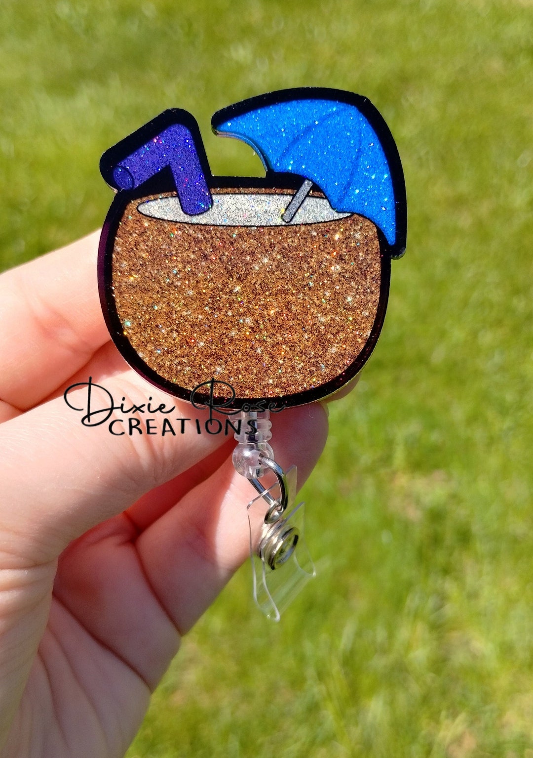 Coconut Drink Interchangeable Retractable Badge Reel - Etsy