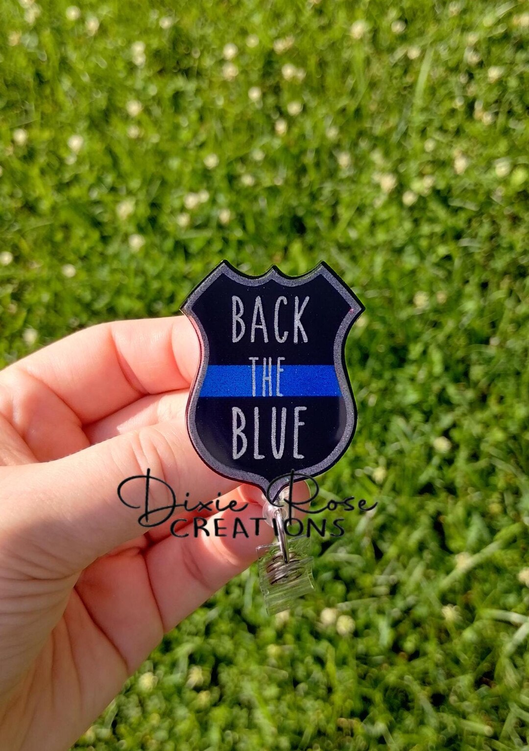 Police Badge Interchangeable Retractable Badge Reel - Etsy