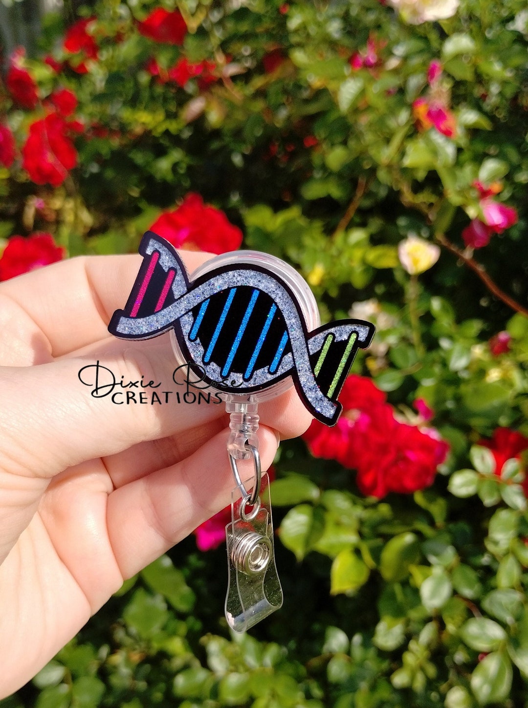 DNA Strand Interchangeable Retractable Badge Reel - Etsy