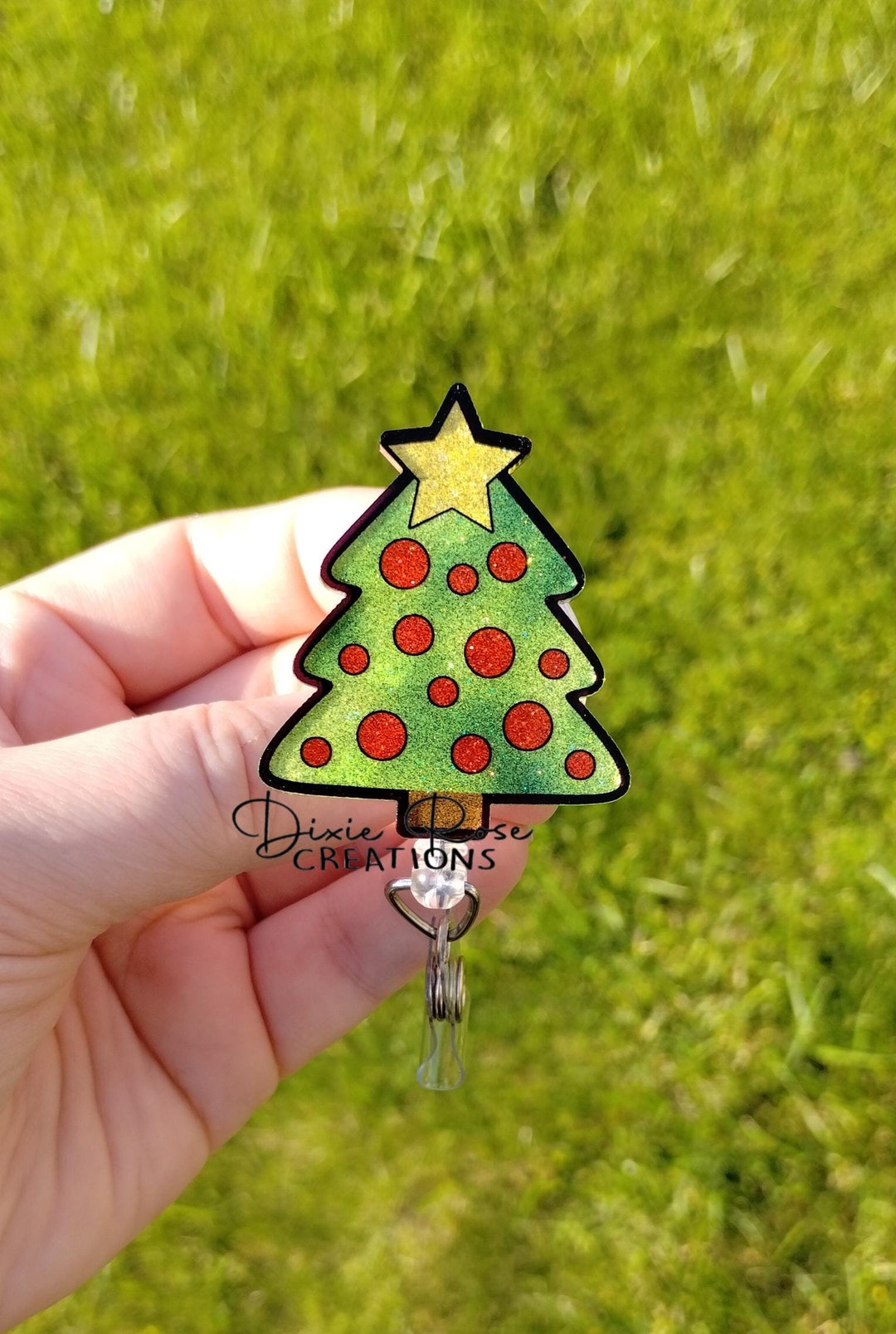 Christmas Tree Interchangeable Retractable Badge Reel - Etsy