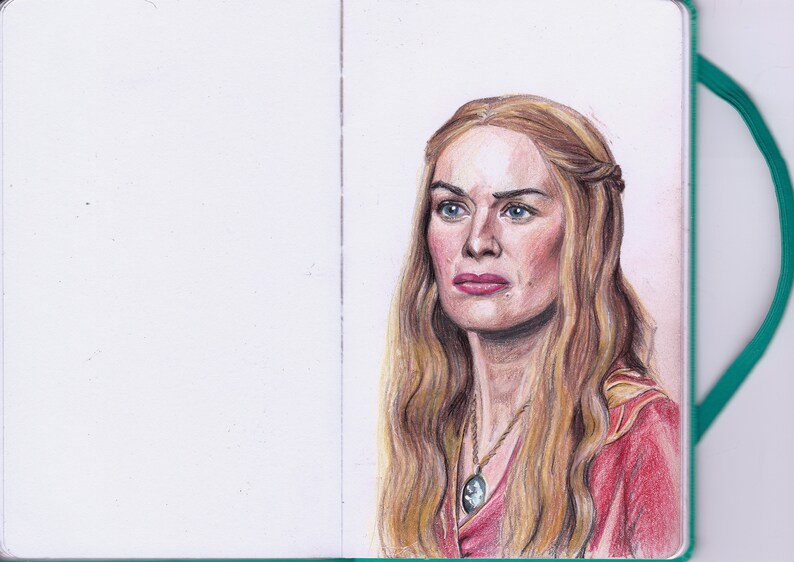 Cersei Lannister Hand Drawn Vinyl Sticker Laptop Decal House Etsy