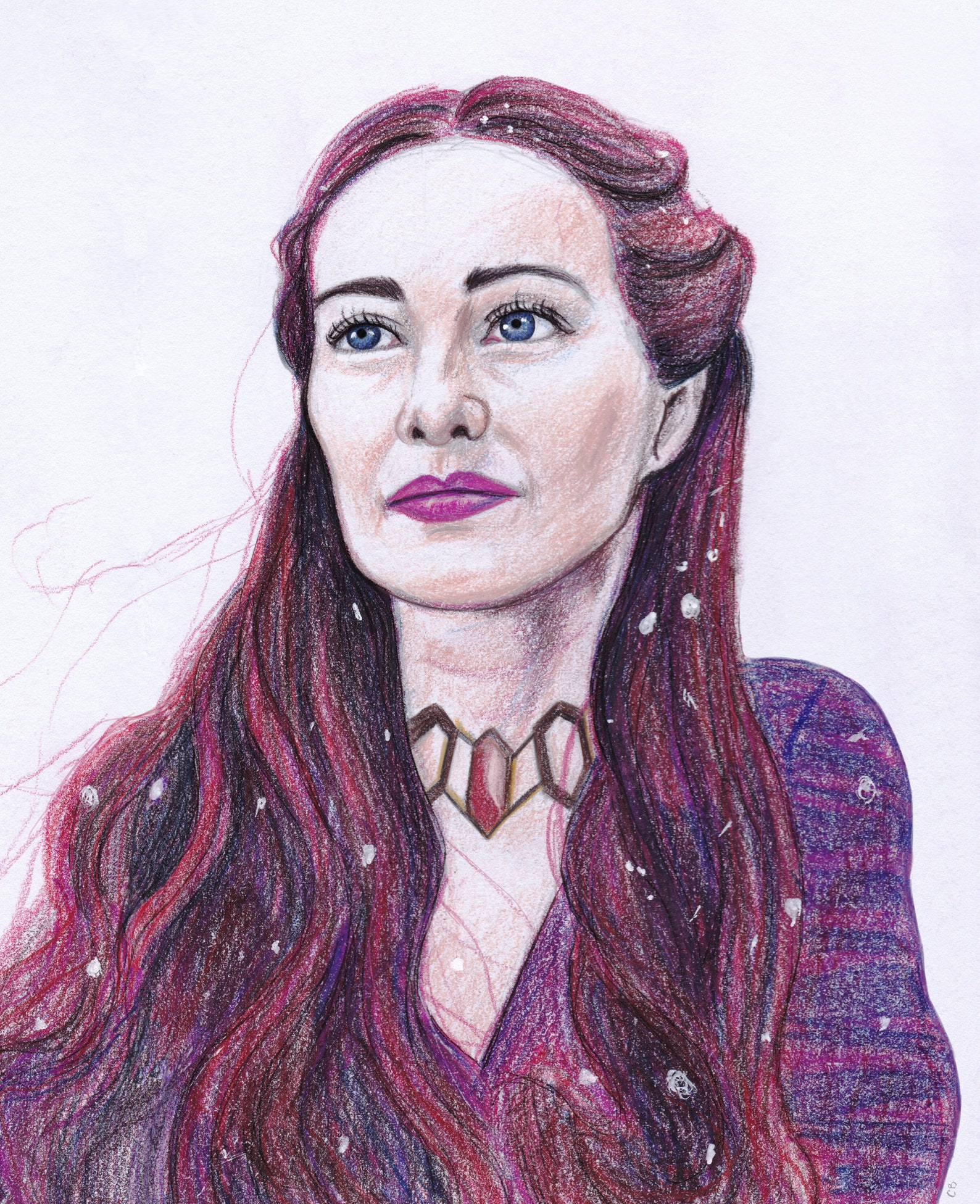 Melisandre Red Priestess Fine Art Print. Game of Thrones got - Etsy