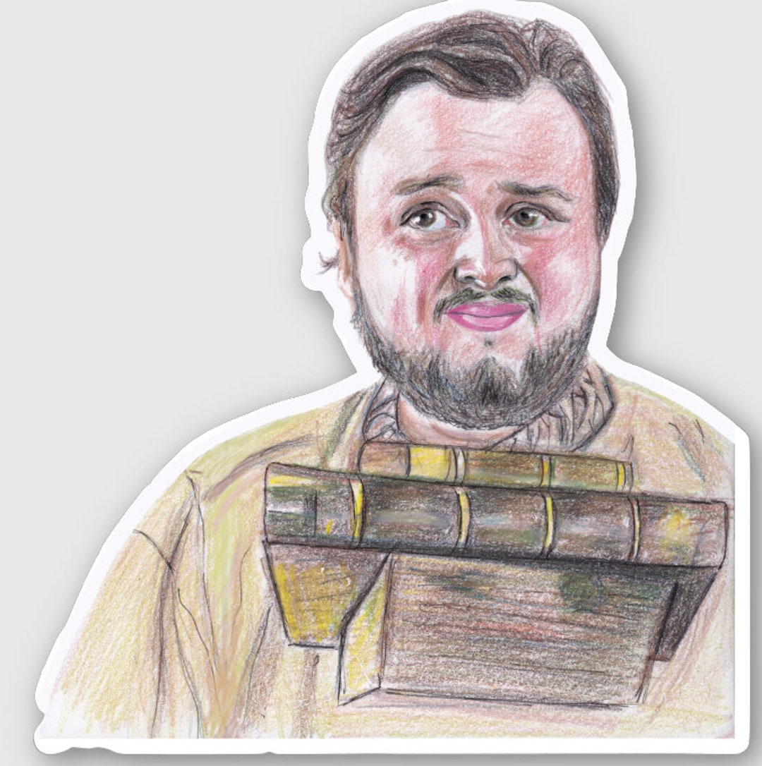 Samwell Tarly With Books Die-cut Vinyl Stickers, Game of Thrones Fan ...