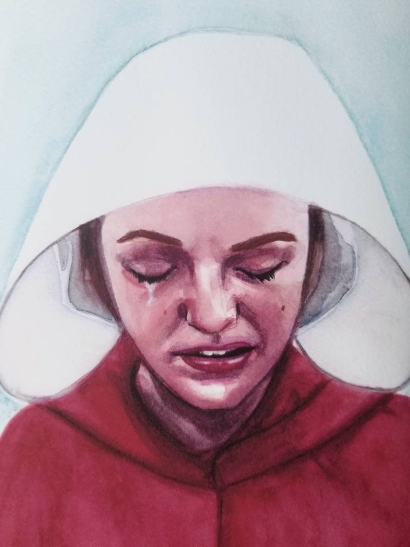 The Handmaid's Tale Watercolor Art Print of June Osborne, Ofwarren ...