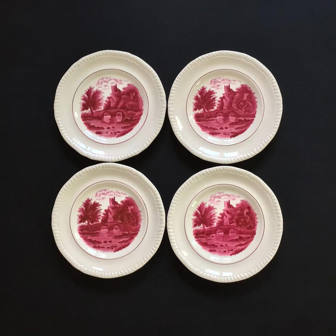 Copeland Late Spode Pink Castle Bread & Butter Plate Set of 4 - Etsy