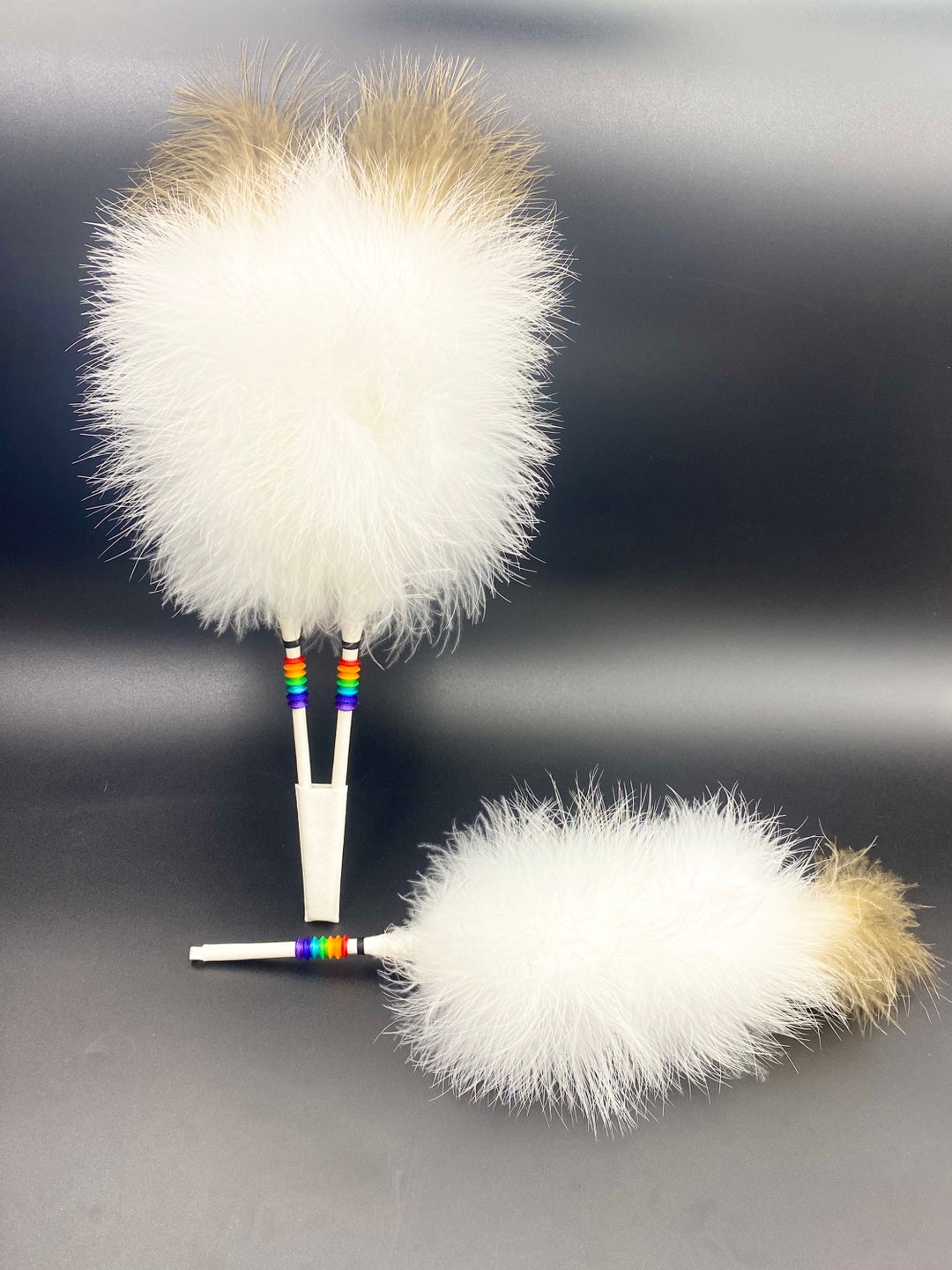 Pre-order Plume Set,imitation Eagle Feather Fluffs,powwow Regalia ...