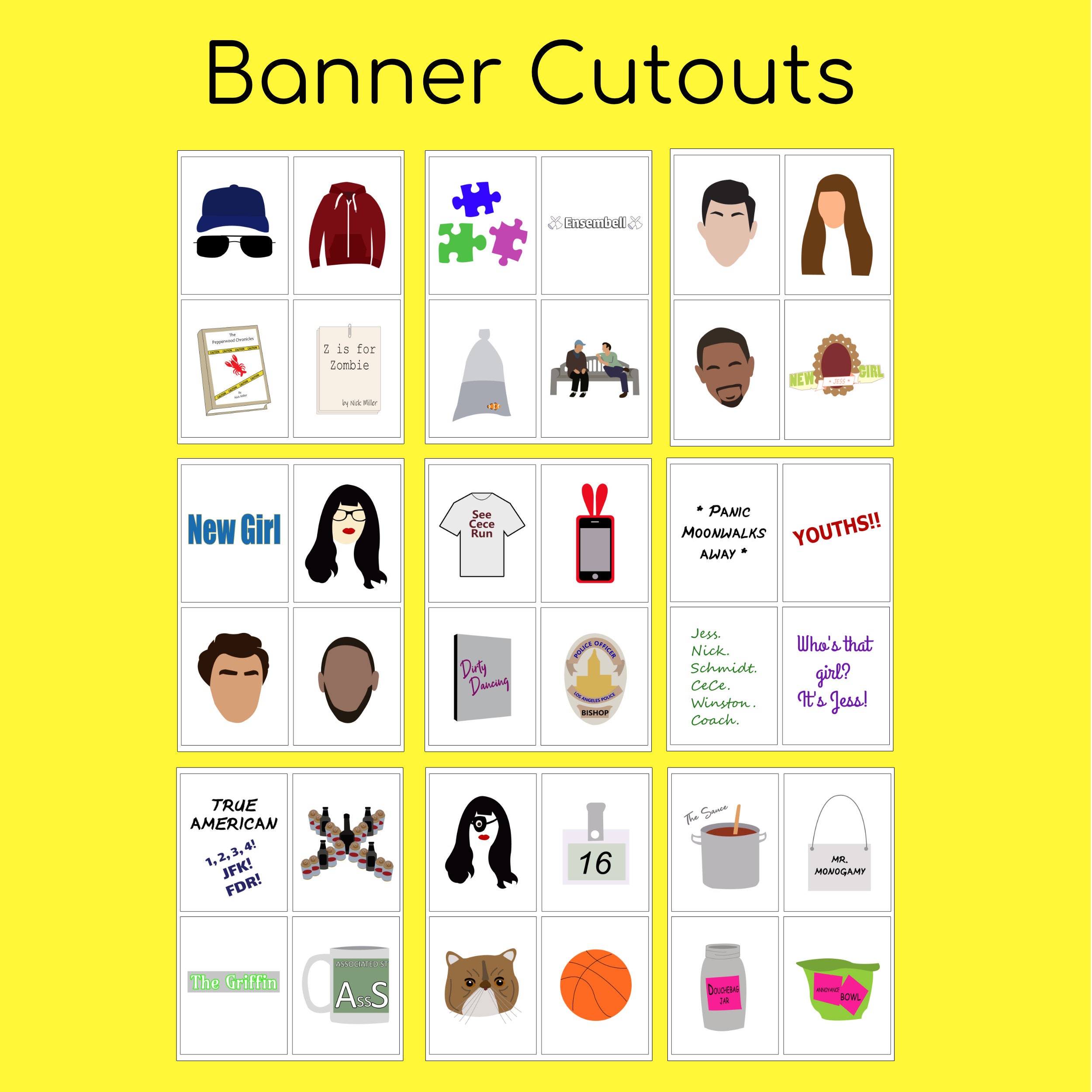 New Girl Party Pack Printables Bundle | Digital Files Only | Instant ...