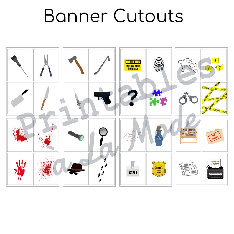 Murder Mystery Party Pack Printables Bundle Digital Files Only Instant ...
