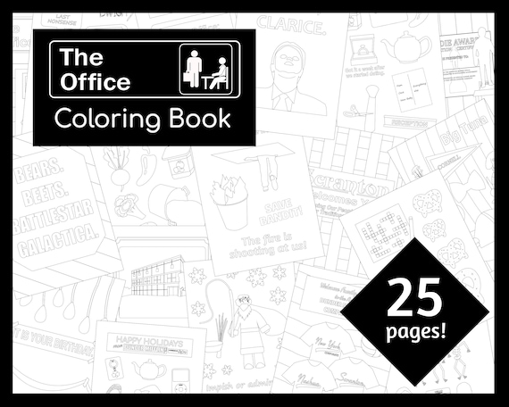 The Office Printable Coloring Book 25 Coloring Pages - Etsy