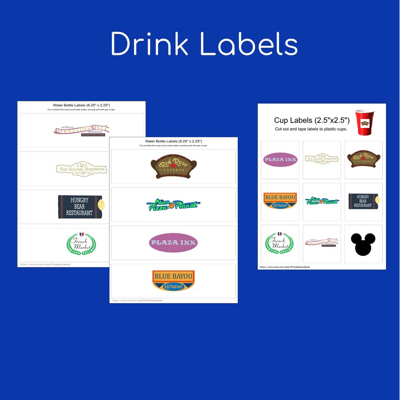 Disneyland Party Pack Printables Bundle Digital Files Only - Etsy