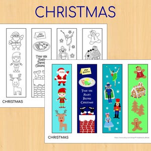 Printable Holiday Bookmarks | 32 Designs | Instant PDF Download | Color ...