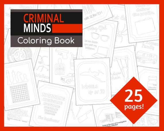 Criminal Minds Printable Coloring Book 25 Coloring Pages - Etsy
