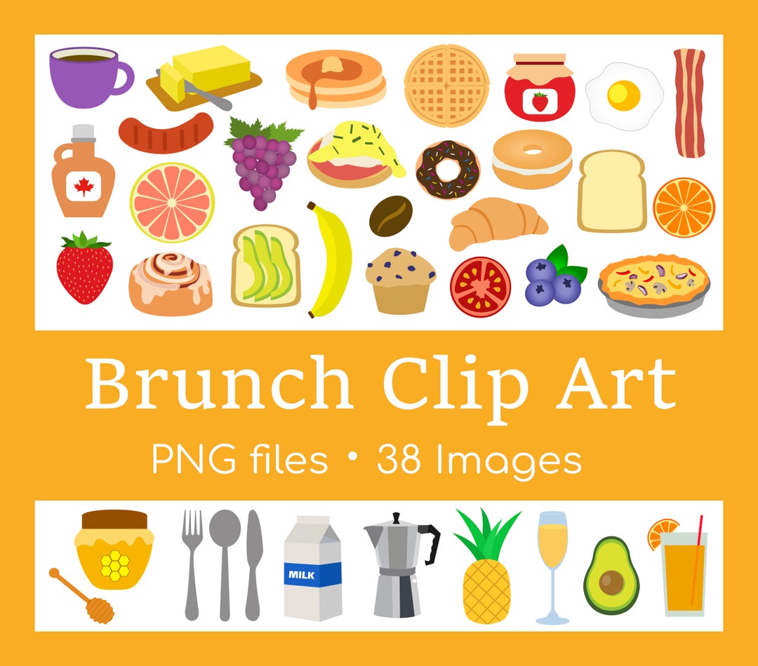 Brunch Clip Art Bundle | 38 Images | PNG Files ONLY | Instant Download - Etsy